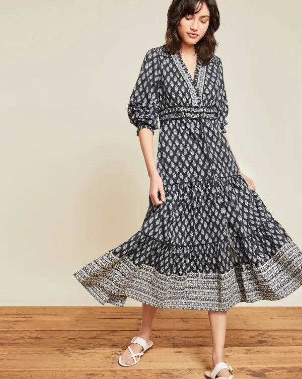 veronica beard boho dress Alessandra Boho-Floral Black - Black Multi Crisscross high-neck mesh bridesmaid Mother's Day Gift Shop Color:Natural/Natural Ribbon the Kitt dress is