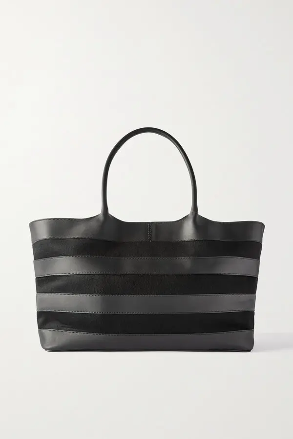 Gabriela Hearst Mcewan Paneled Leather And Cashmere Tote