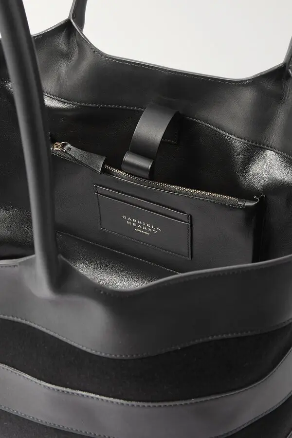 Gabriela Hearst Mcewan Paneled Leather And Cashmere Tote