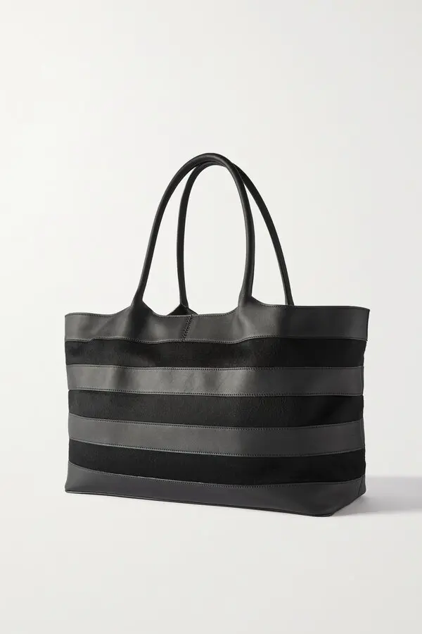 Gabriela Hearst Mcewan Paneled Leather And Cashmere Tote