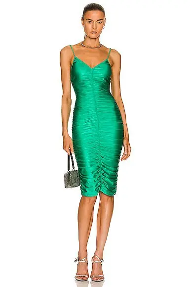 slim fit dress slacks Olive Green Silk Slip Dress main image 0