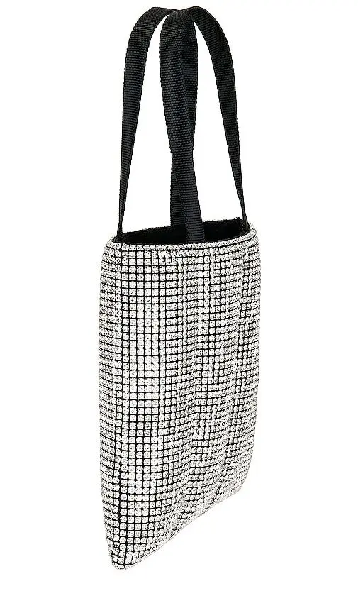 Alexander Wang Heiress Quilted Tote In Metallic Silver In White 