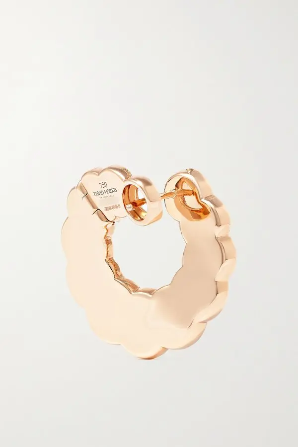 DAVID MORRIS Fortuna 18-karat Rose Agate And Diamond Earrings