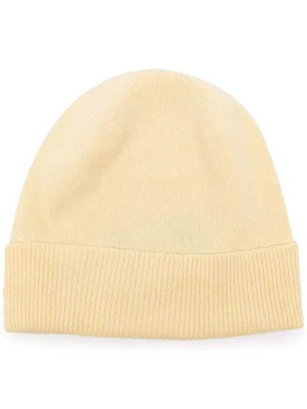 Pringle Of Scotland Ribbed Double-layer Beanie - Yellow