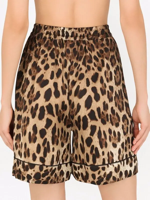 Dolce & Gabbana Leopard-print Silk Shorts