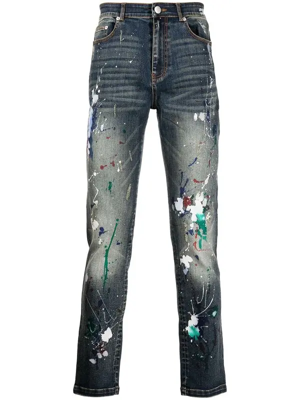 GOD'S MASTERFUL CHILDREN Hand-painted Jeans