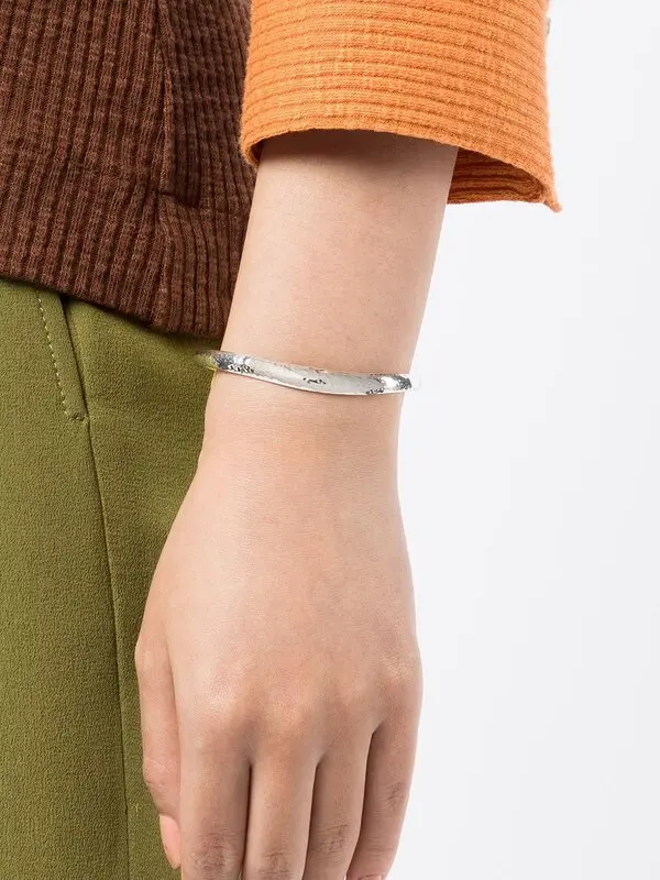 DOWER & HALL Curved Nomad Sterling- Bangle - Silver