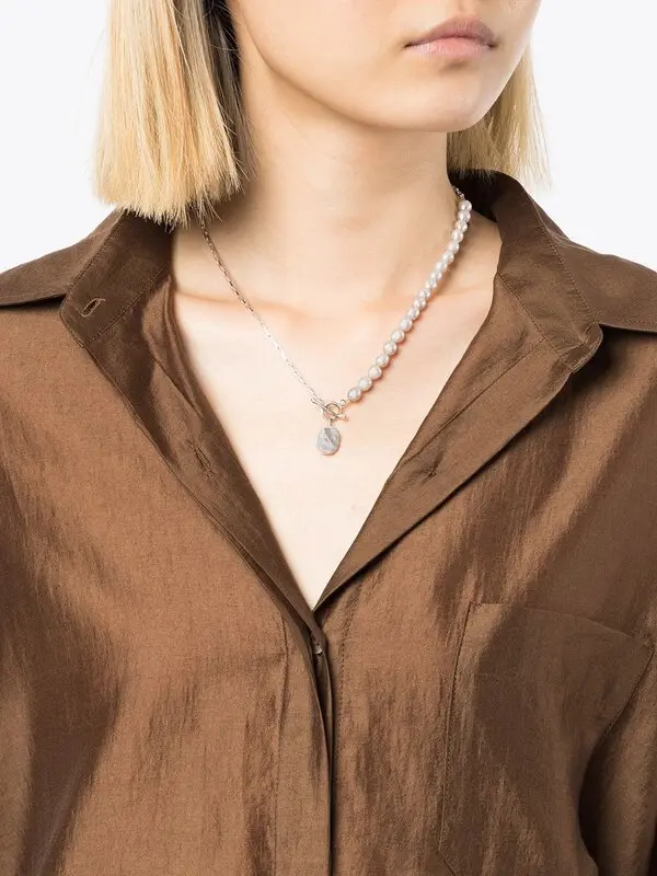 DOWER & HALL Luna Freshwater Pearl Necklace - White
