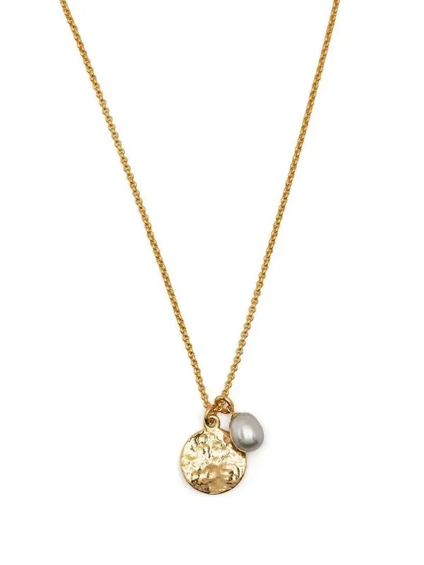 DOWER & HALL Pearl Pendant Necklace - Gold