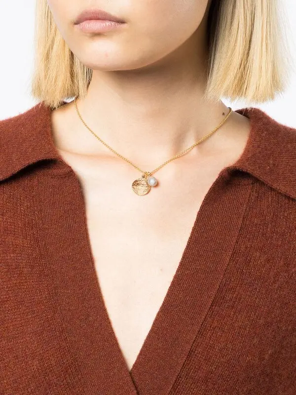 DOWER & HALL Pearl Detail Necklace - Gold