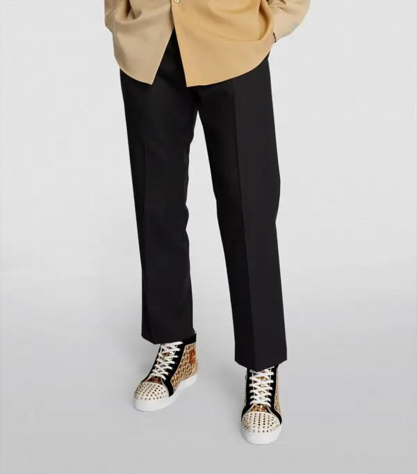 CHRISTIAN LOUBOUTIN Lou Spikes 2 Canvas Sneakers