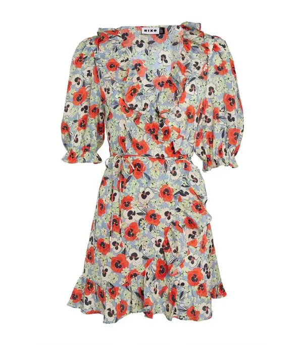 Rixo Nina Wrap Dress