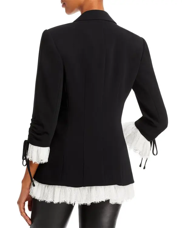 Cinq À Sept Roxie Lace Trim Blazer