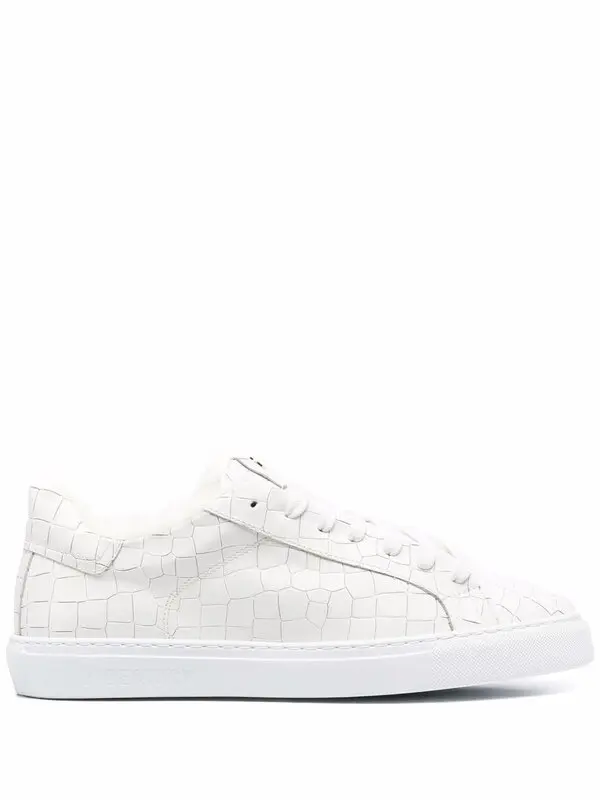 HIDE&JACK Crocodile-effect Low-top Sneakers - White