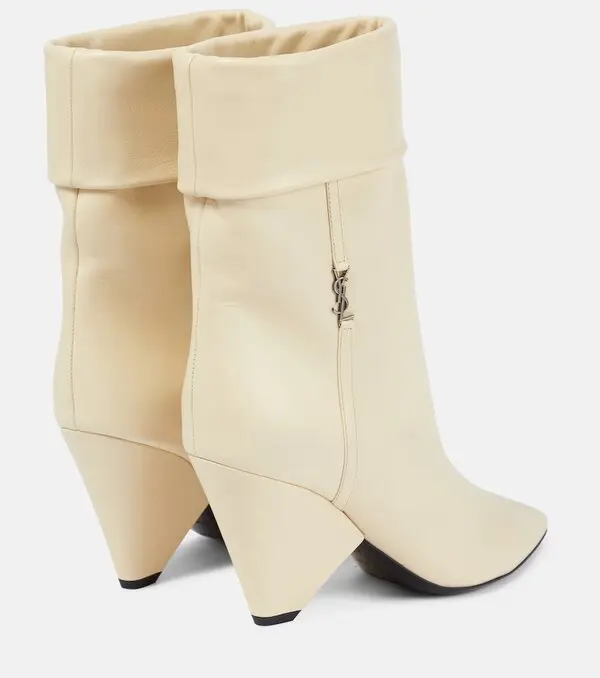 Saint Laurent Niki 85 Leather Ankle Boots