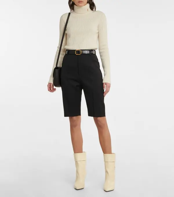 Saint Laurent Niki 85 Leather Ankle Boots