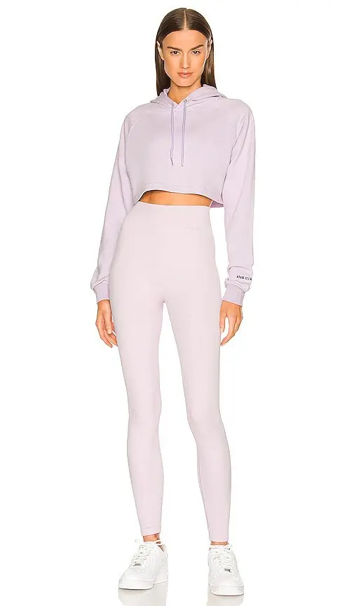 Adam Selman Cropped Hoodie In Lavender