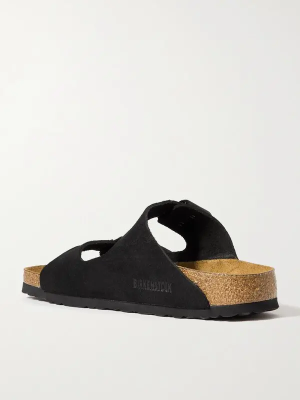 BIRKENSTOCK Arizona Suede Sandals - Black