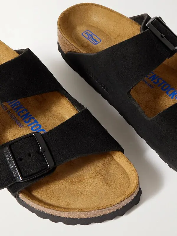 BIRKENSTOCK Arizona Suede Sandals - Black