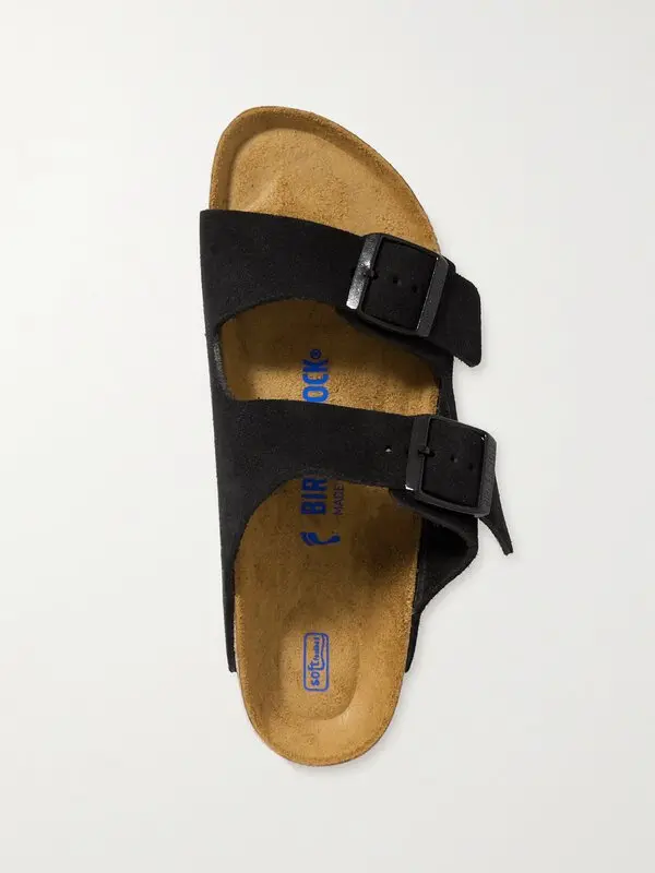 BIRKENSTOCK Arizona Suede Sandals - Black