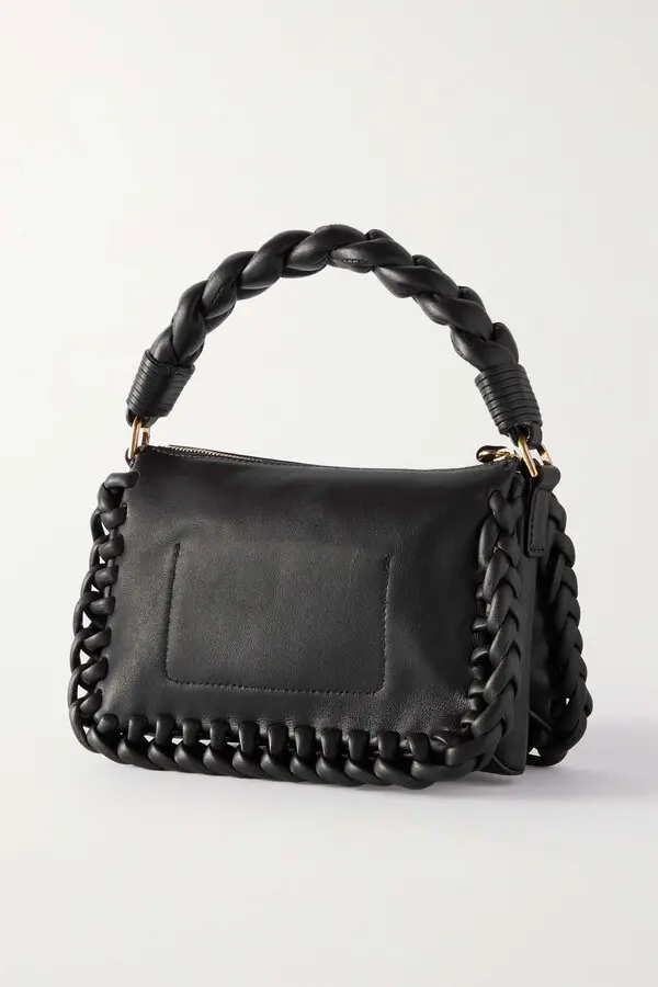 Altuzarra Black Braided Mini Leather Shoulder Bag