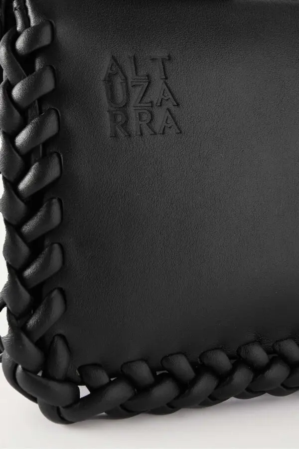 Altuzarra Black Braided Mini Leather Shoulder Bag