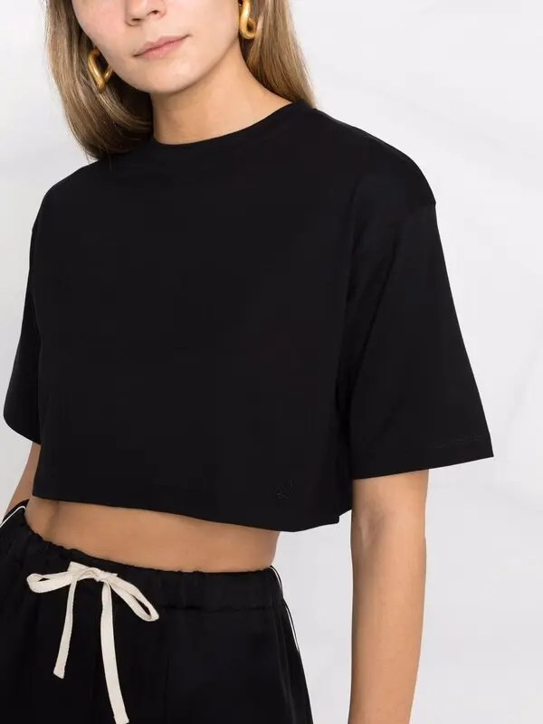 Loulou De Saison Gupo Cropped T-shirt - Black