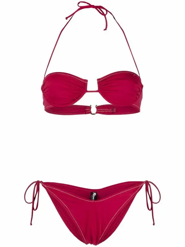 REINA OLGA Penny Halterneck Bikini - Red