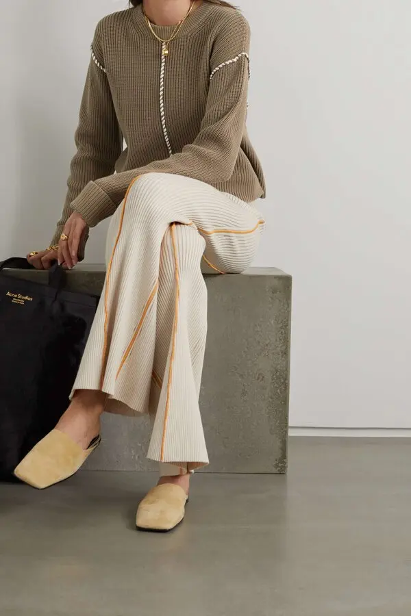NINETY PERCENT Net Sustain Iris Organic Cotton-blend Sweater