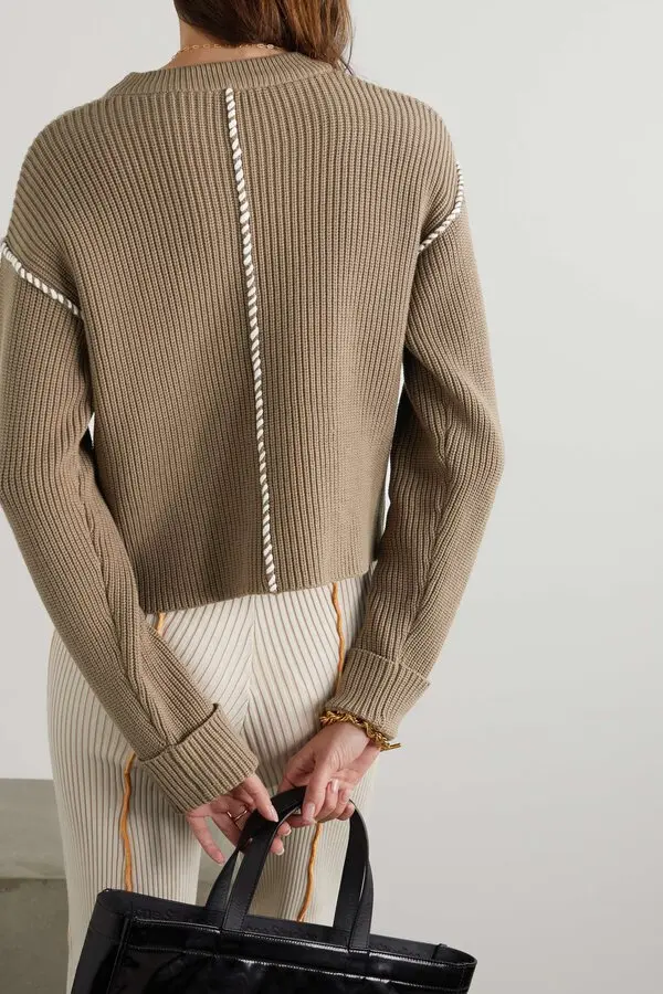 NINETY PERCENT Net Sustain Iris Organic Cotton-blend Sweater