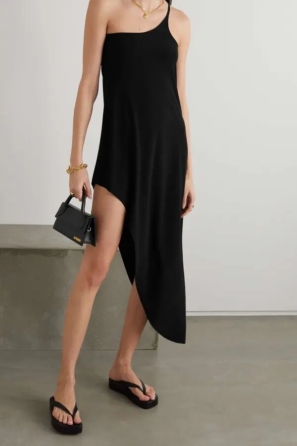 Norma Kamali Asymmetric Stretch-jersey Dress