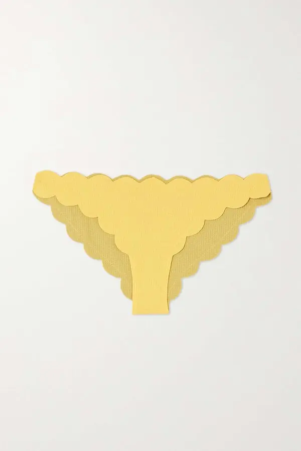 Marysia Antibes Scalloped Stretch-crepe Bikini Briefs