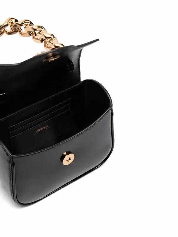 Versace La Medusa Patent Mini Bag - Black