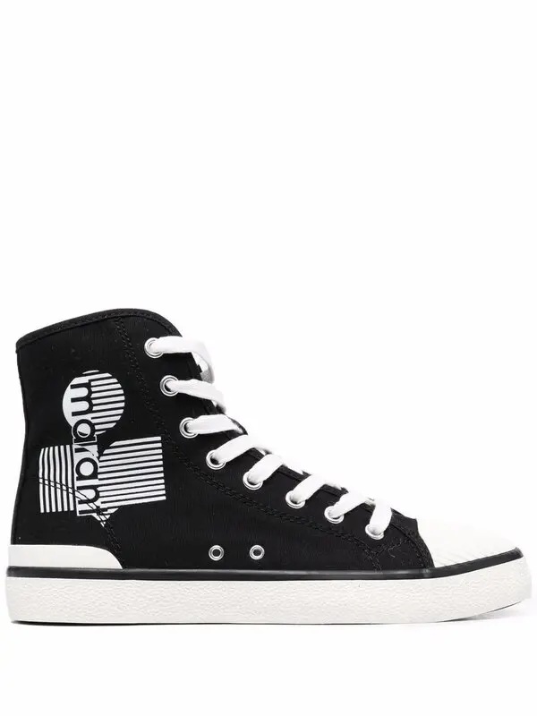 Isabel Marant Ribbed Toe Cap High-top Sneakers