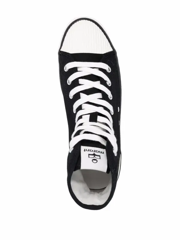Isabel Marant Ribbed Toe Cap High-top Sneakers