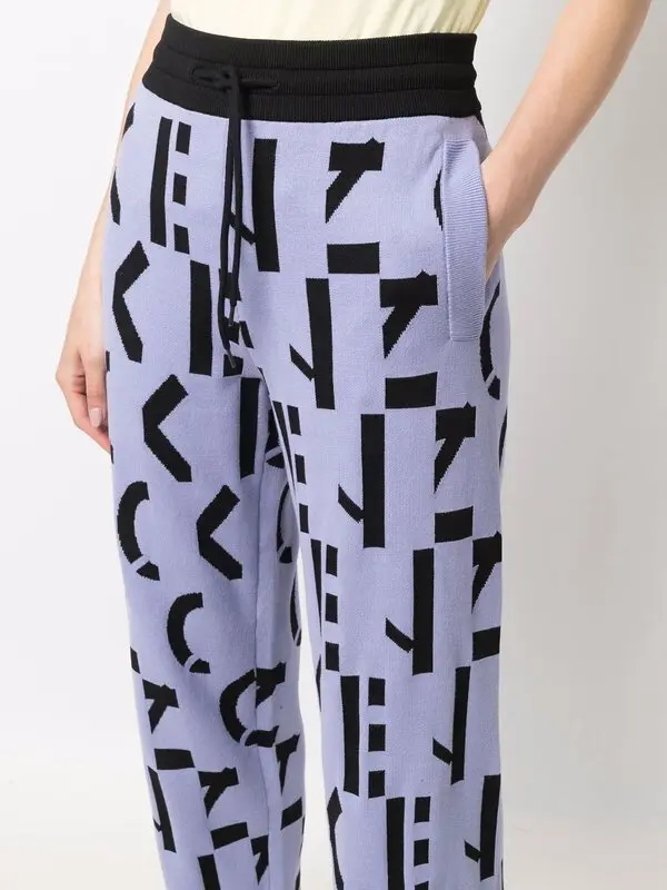 Kenzo All-over Logo Print Trousers - Purple