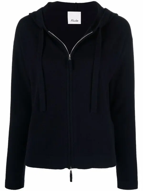 ALLUDE Zipped-up Wool Hoodie