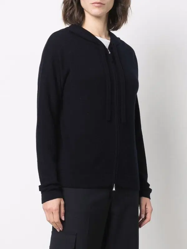 ALLUDE Zipped-up Wool Hoodie