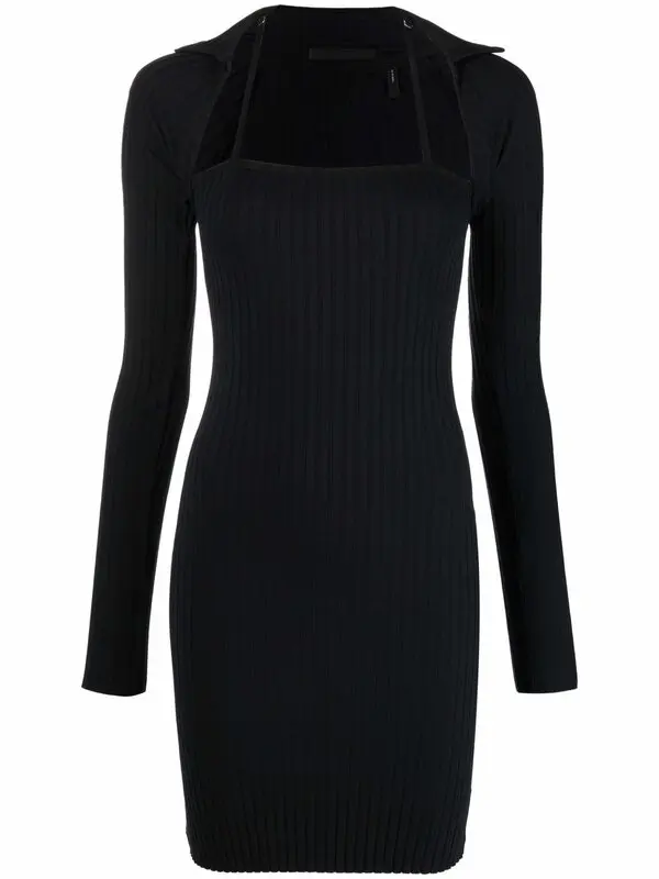 Helmut Lang Rib-knit Mini Dress