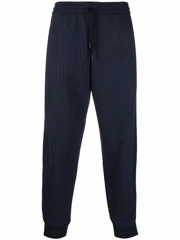 Giorgio Armani Ribbed Side-stripe Trousers