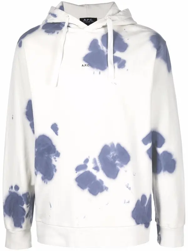 A.p.c. Tie-dye Print Hoodie - White
