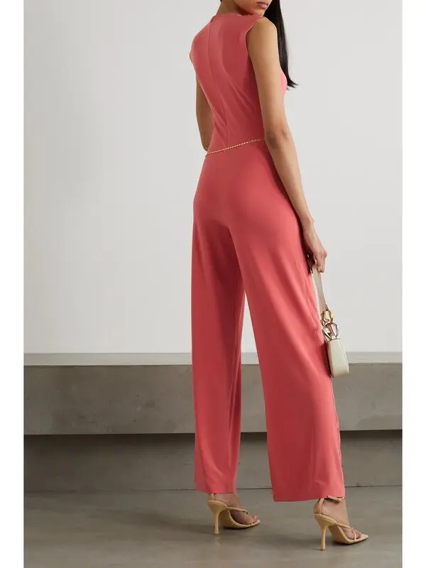 Norma Kamali Stretch-jersey Jumpsuit - Pink
