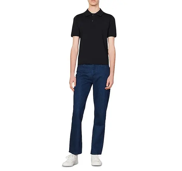 Sandro Pablo Slim Fit Knit Polo Shirt - Dark Blue