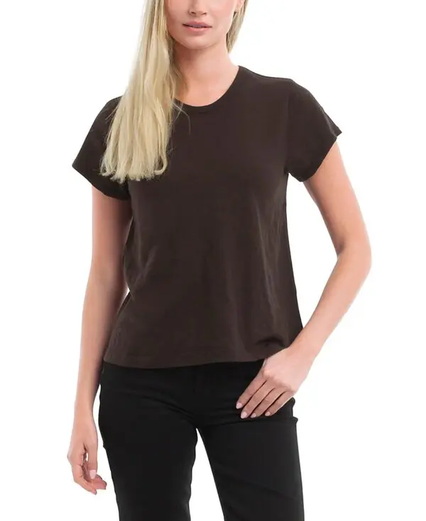 WILT CLOTHING Shrunken Crewneck T-shirt - Chocolate Torte