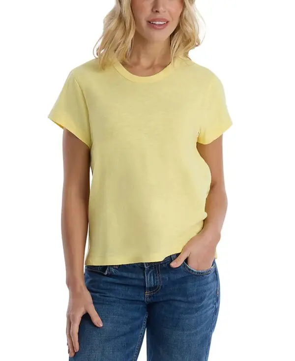 WILT CLOTHING Shrunken Crewneck T-shirt - Lemon Drop