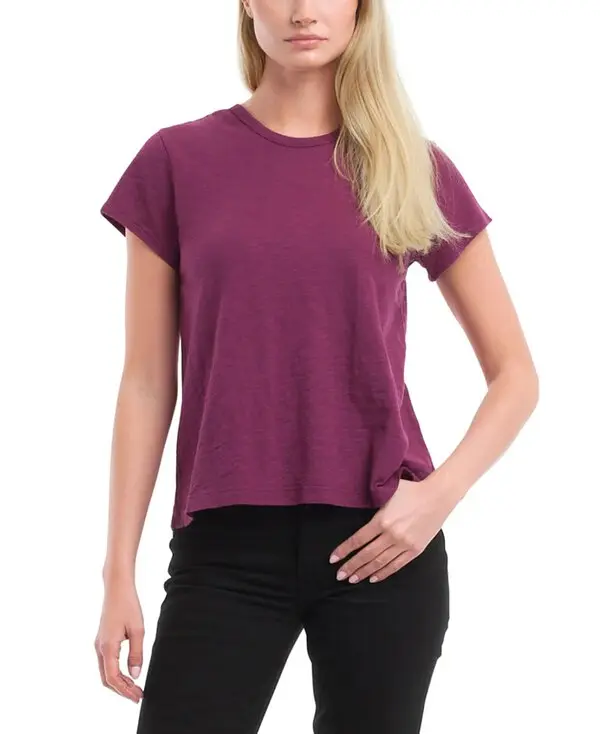 WILT CLOTHING Shrunken Crewneck T-shirt - Magenta Purple