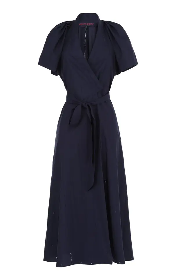 Martin Grant Belted Cotton Wrap Dress