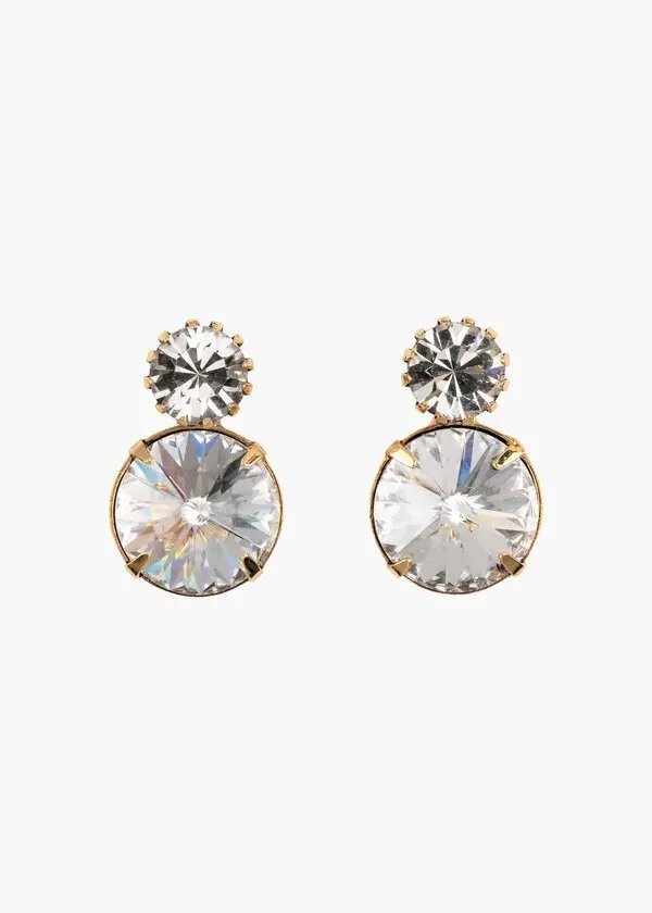JENNIFER BEHR Myrla Earrings - Crystal Antique Gold