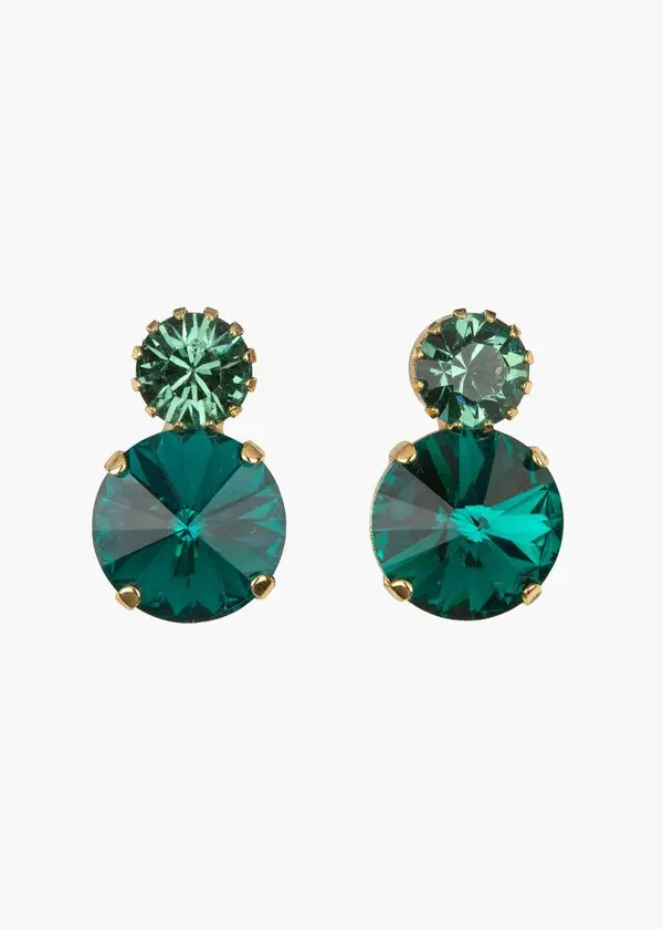 JENNIFER BEHR Myrla Earrings - Emerald