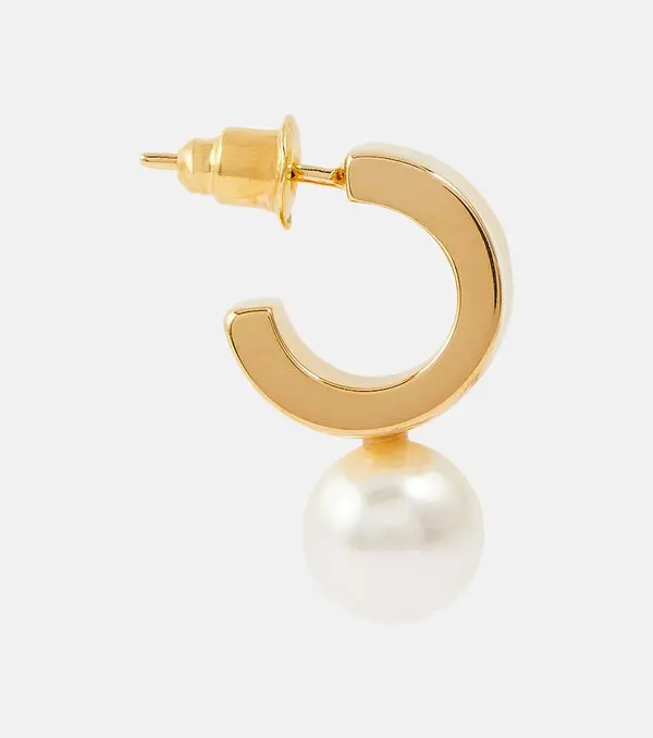 Simone Rocha Hoop Earrings With Faux Pearls